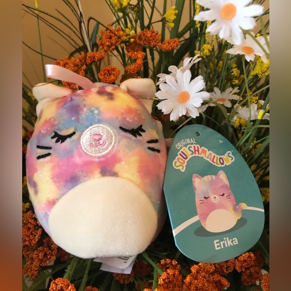 Squishmallows | Other | Squishmallow Erika 4 The Rainbow Cat Ornament ...
